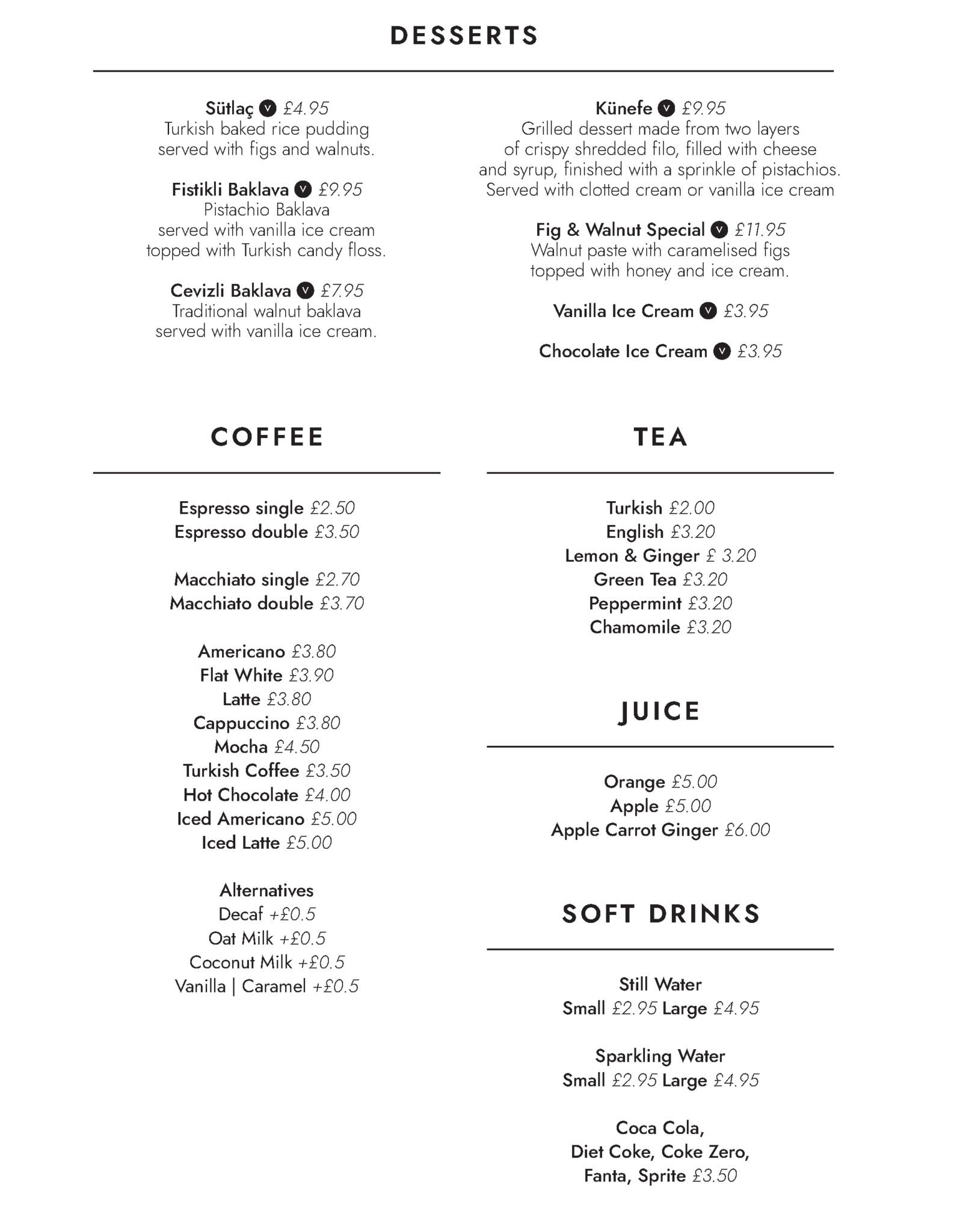 Food Menu – Fig & Walnut Mediterranean Kitchen